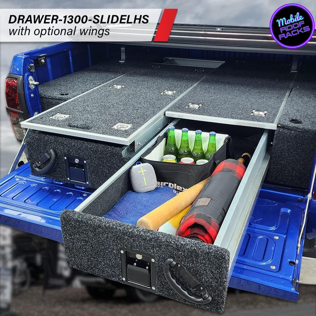 Drawer System - with wing kit. Airplex System – mobile roof racks